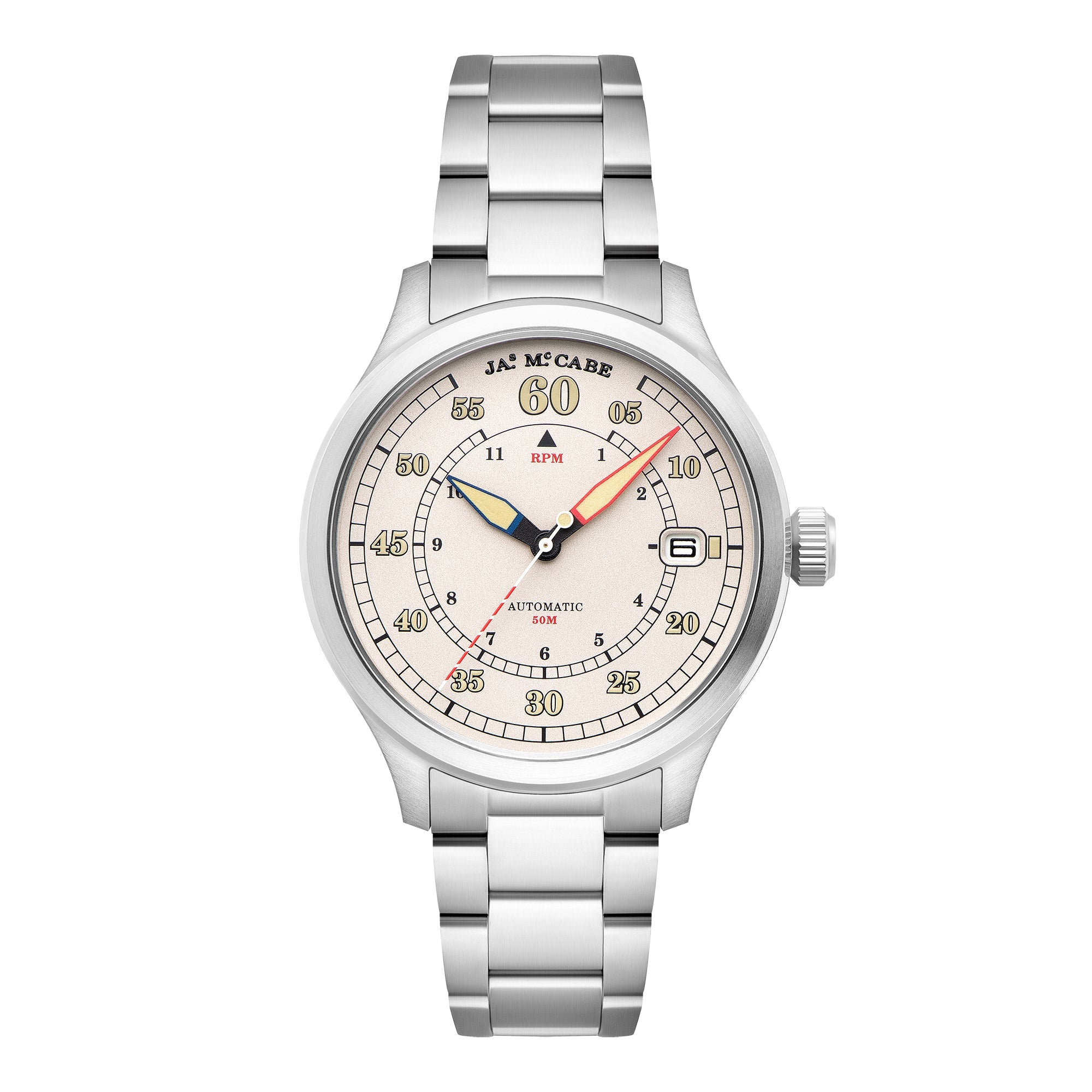 James McCabe Parchment Bobber Automatic Men's Watch JM-1050-22