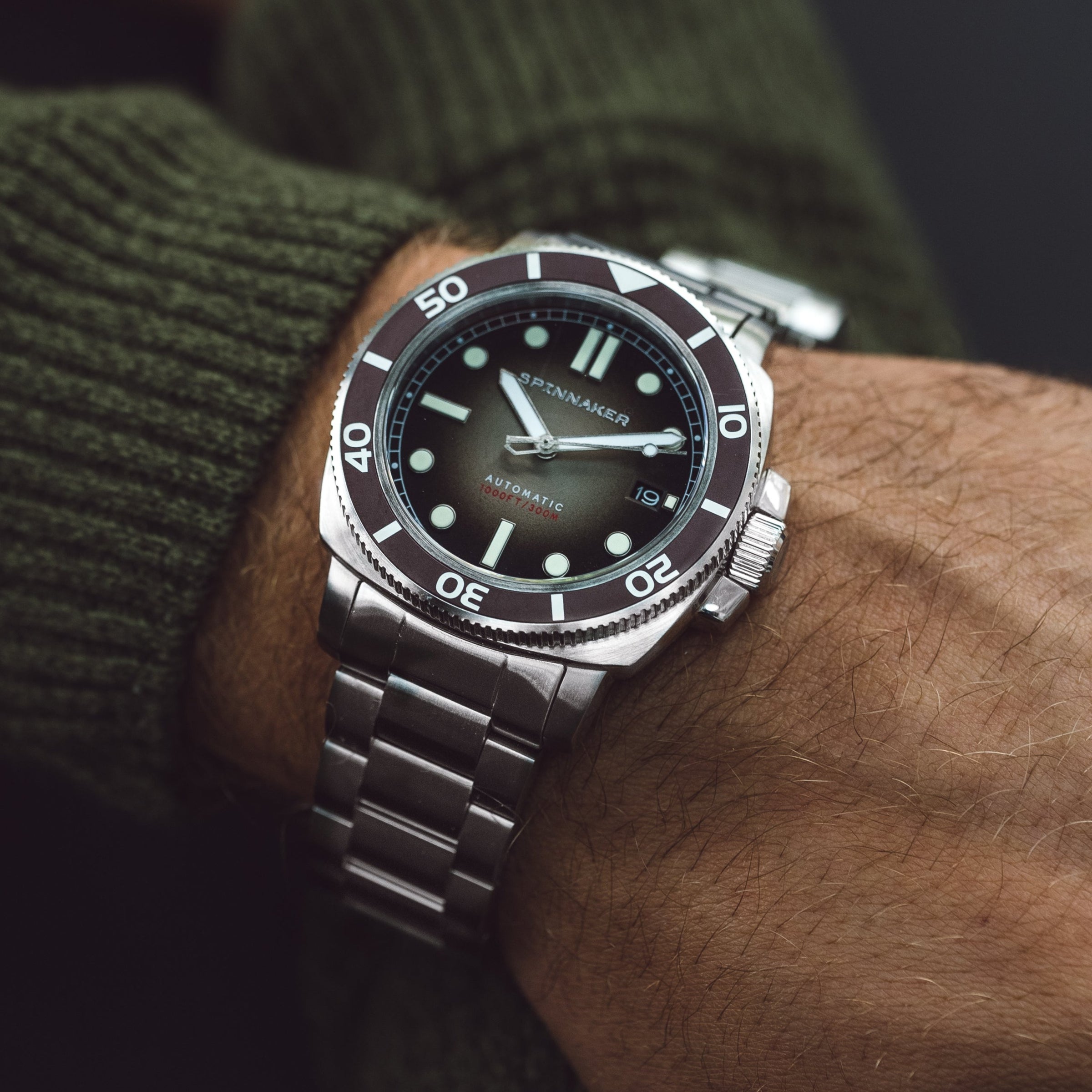 Spinnaker Hull Diver Men's Japanese Automatic Harvest Brown Watch SP-5