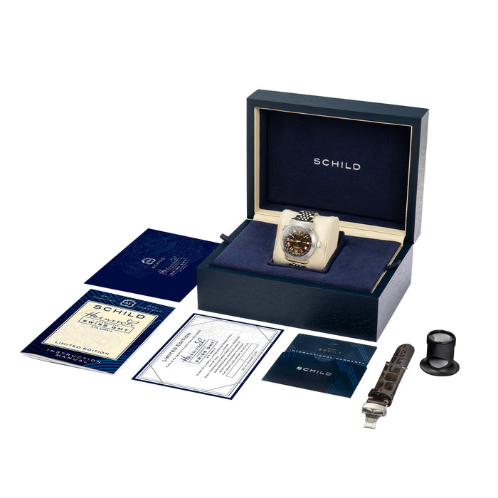 Schild Heinrich Swiss automatic GMT Chocolate Rose Men's Watch SC-1004