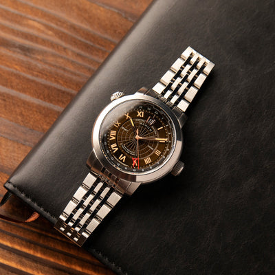 Schild Heinrich Swiss automatic GMT Chocolate Rose Men's Watch SC-1004